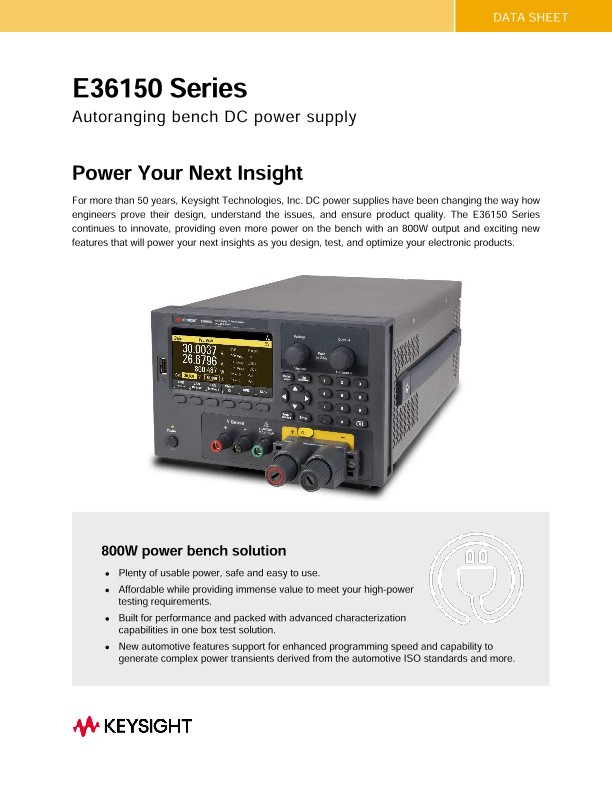 E36150 Series PDF Asset Page | Keysight